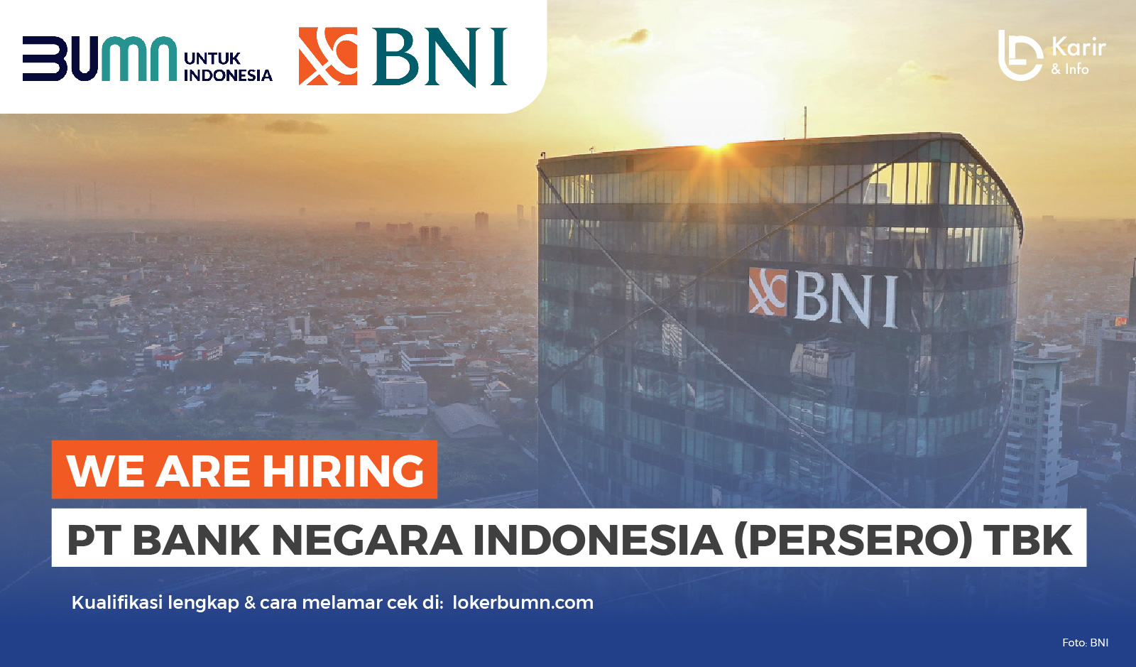 PT Bank Negara Indonesia (Persero) Tbk - Karir dan Info